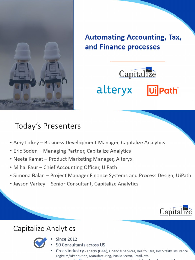 Automating Accounting Tax and Finance Processes With Alteryx APA and ...