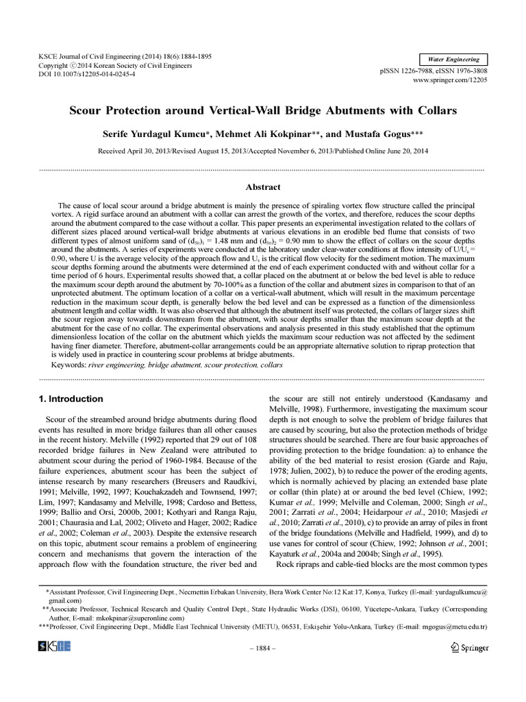 4.scour Protection Around Vertical-Wall Bridge Abutments With Collars ...
