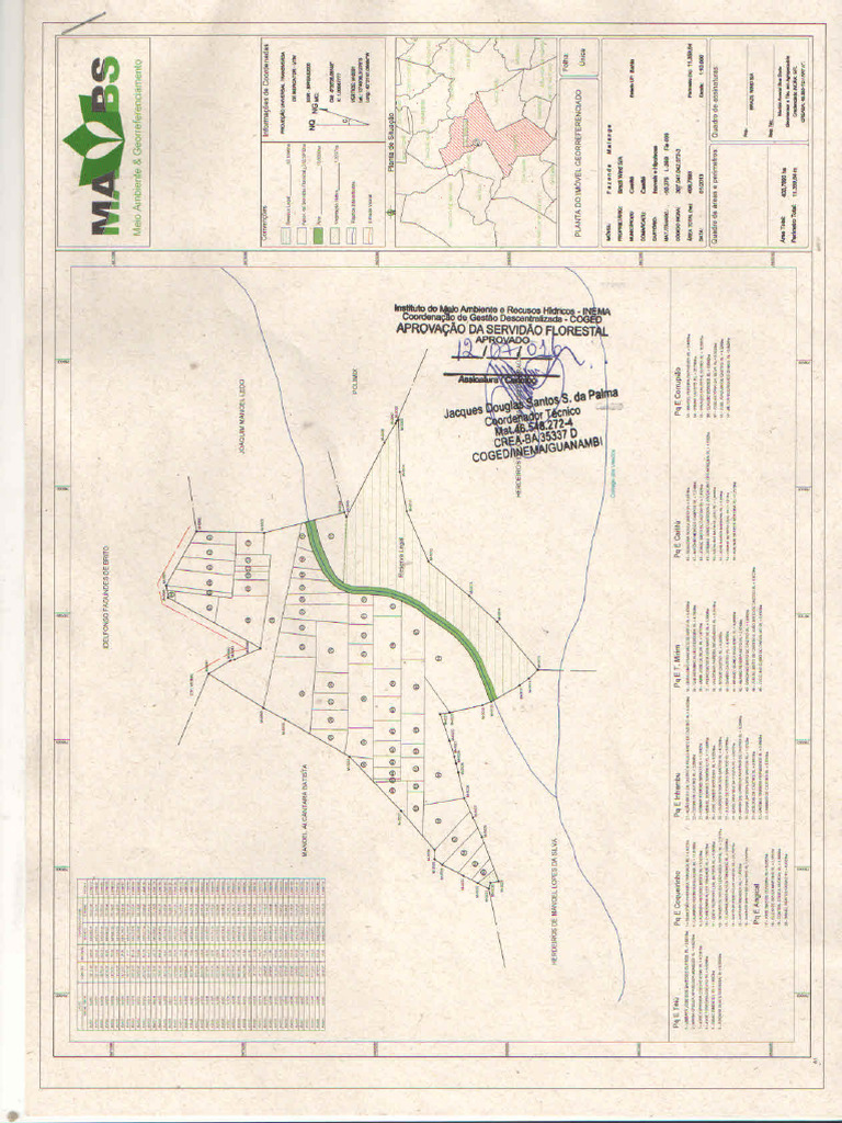 Mapa - Averbação - Inema | PDF