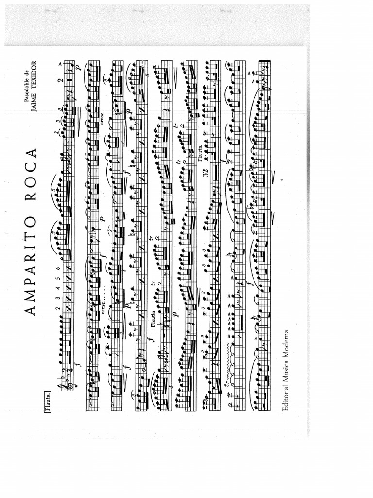 1 - Amparito Roca Flauta | PDF