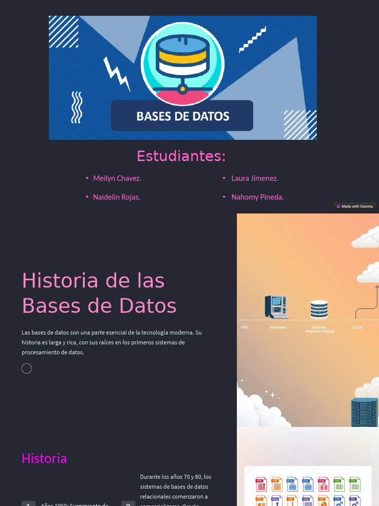 Presentacion Base de Datos | PDF | Bases de datos | SQL