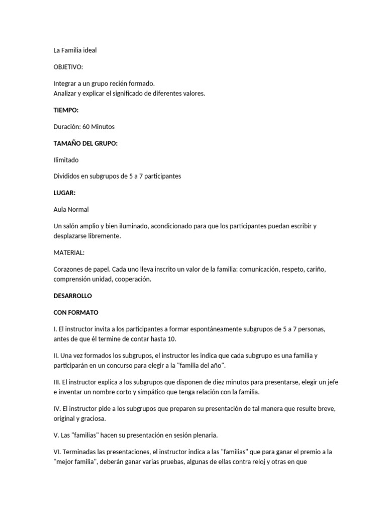 La Familia Ideal | PDF
