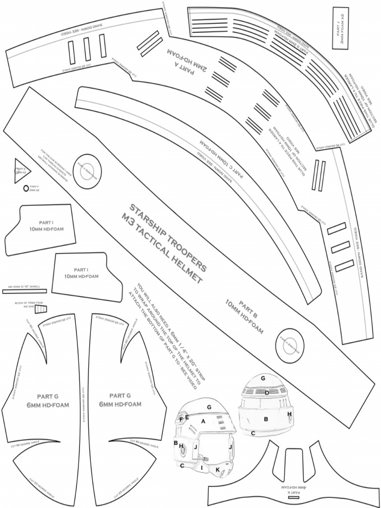 Starship Troopers M3 Helmet Template SKS Props | PDF