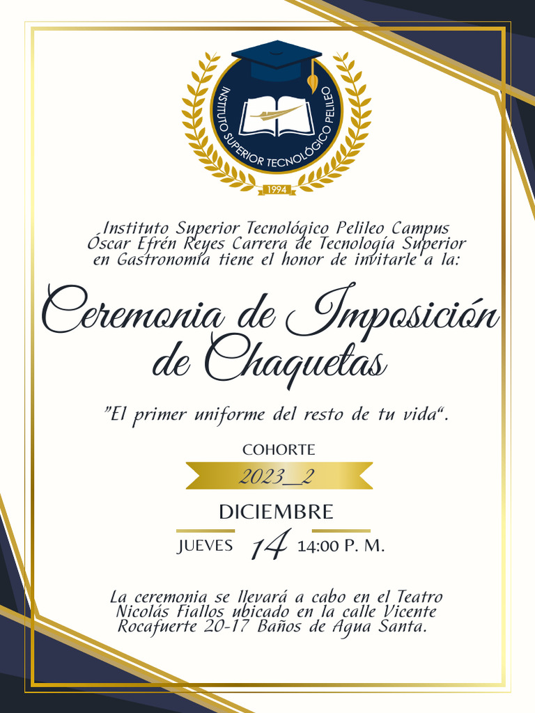 Invitación Graduación Ilustrado Azul y Amarillo - 20231211 - 123421 ...