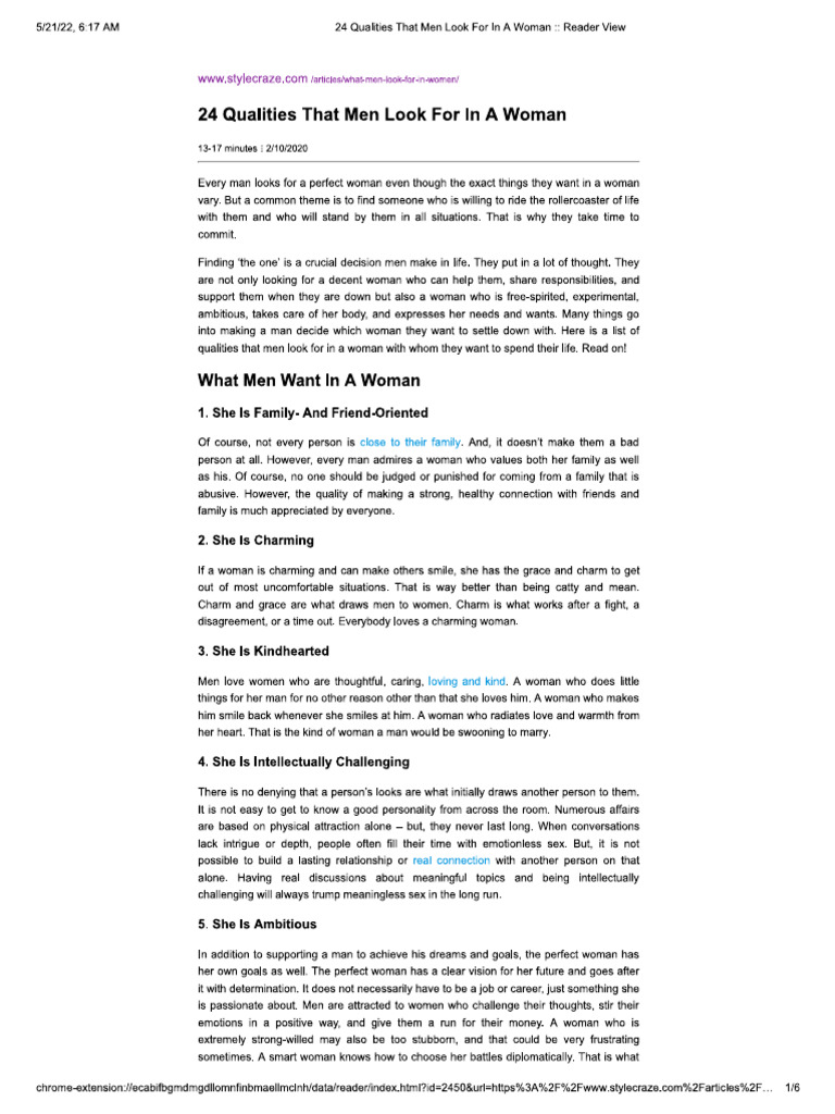 Qualities For Men | PDF
