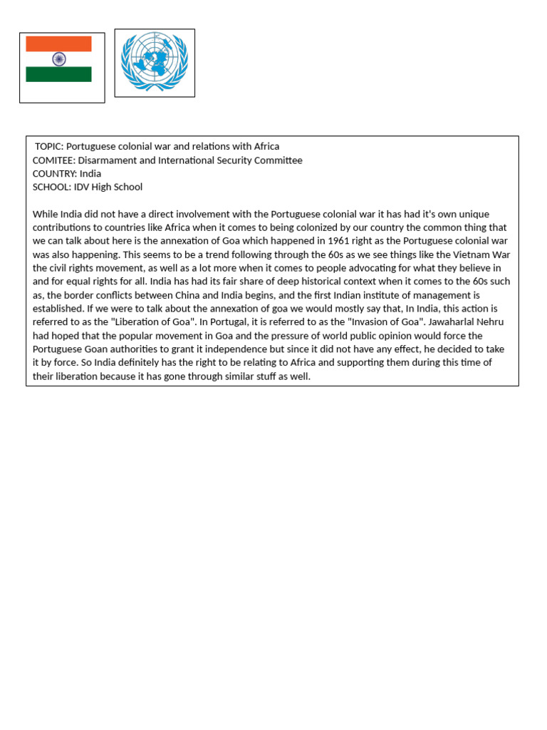 Position Paper India | PDF | Politics | Social Science