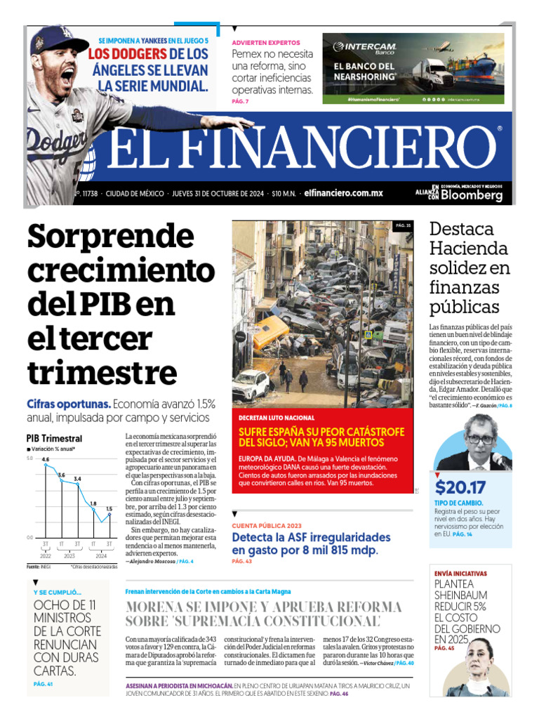 31 El Financiero | PDF | México | Producto Interno Bruto