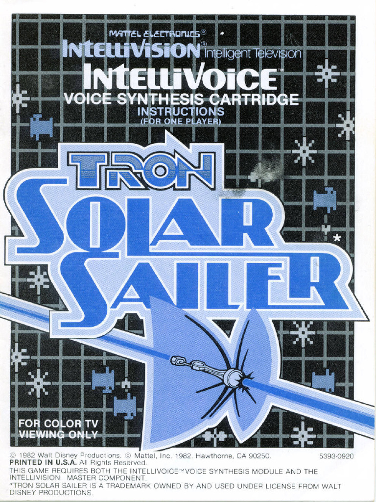 Mattel Intellivision Tron - Solar Sailer (U) | PDF