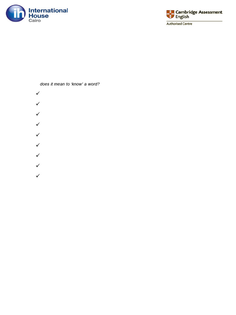 Teaching Vocabulary in CELTA | PDF