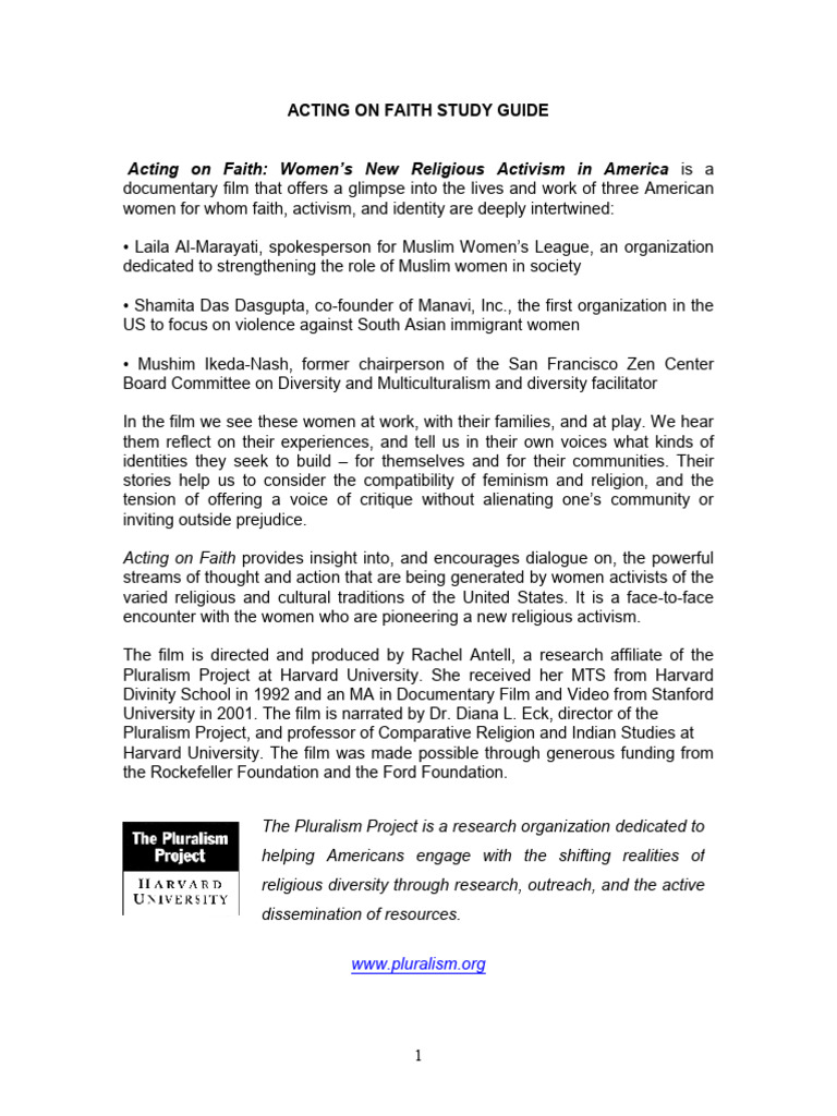 studyguide | PDF | Interfaith Dialogue | Religious Pluralism