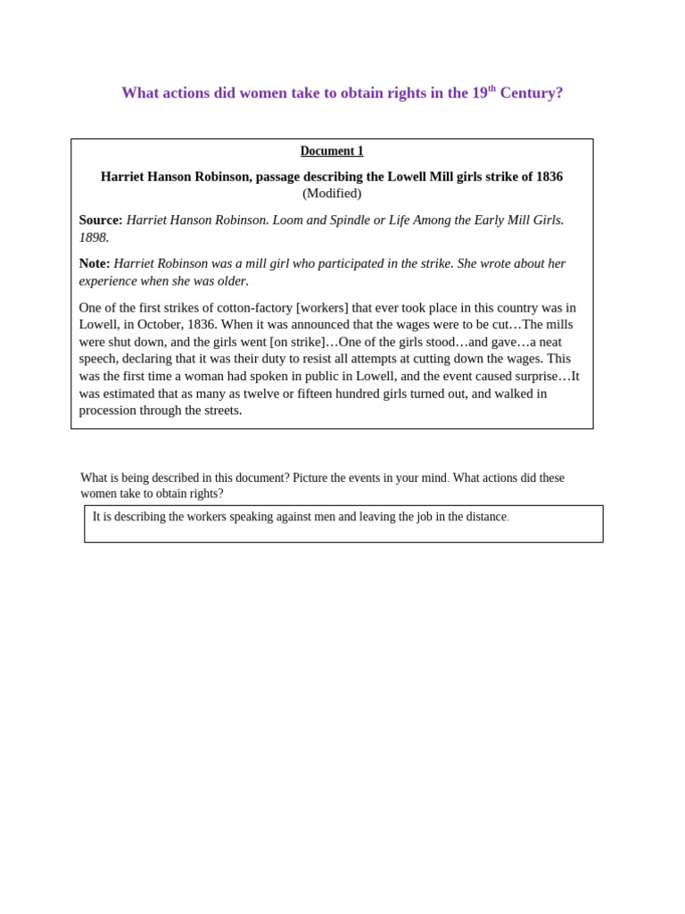 Women's Suffrage Primary Sources | PDF | Woman