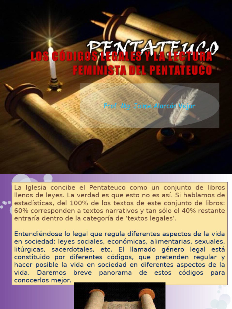 Los Códigos Legales Del Pentateuco | PDF | Libro de levítico | Tora