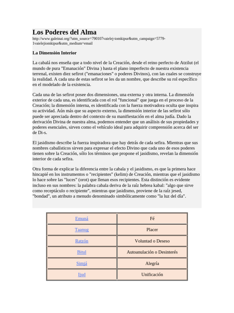 Los Poderes Del Alma | PDF | Kábala | Teología