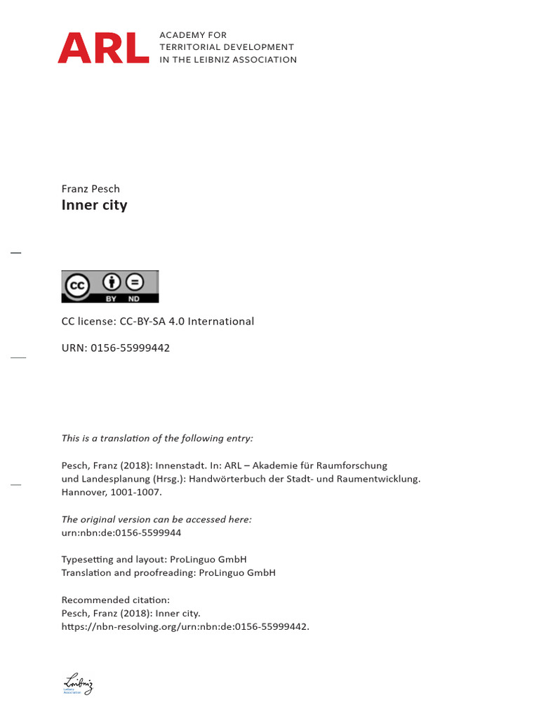 Inner City | PDF | Cost Of Living | Retail