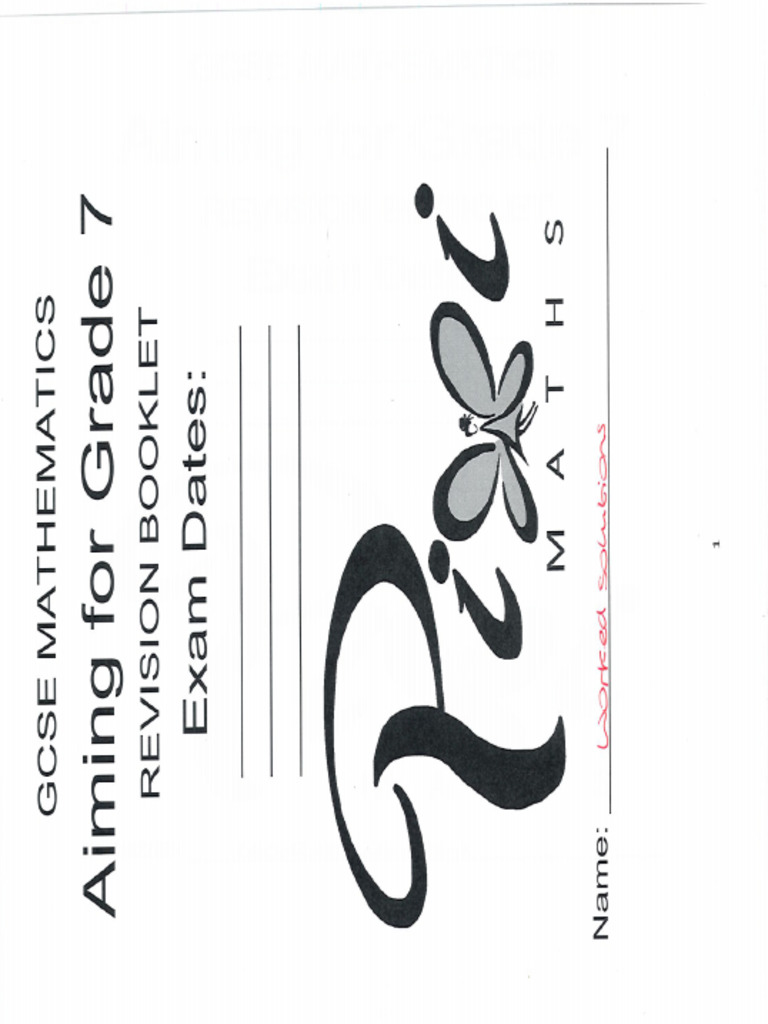 Aiming for Grade 7 Maths --- Solutions | PDF