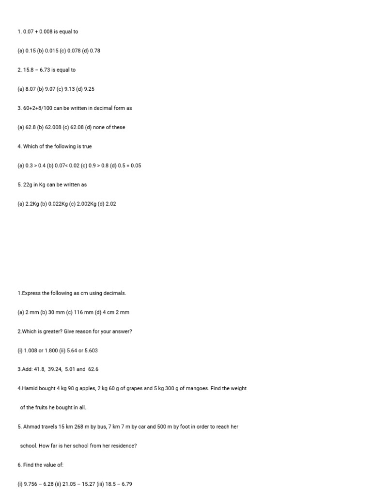 Math Problems for Students | PDF