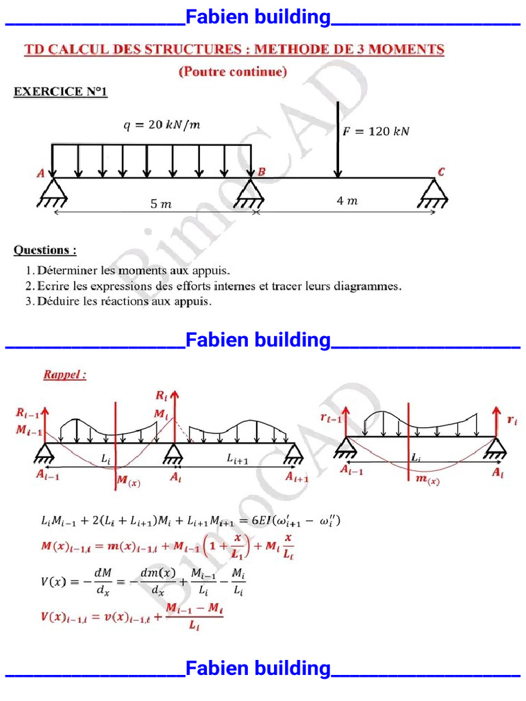 Travaux Diriges Calcul Des Structures | PDF