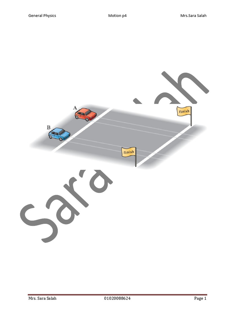 Mrs - Sara Salah P4 DescribingMotion | PDF | Acceleration | Force