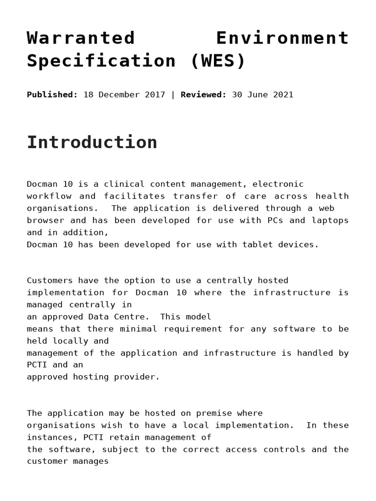 Warranted Environment | PDF | Microsoft Windows | Operating System