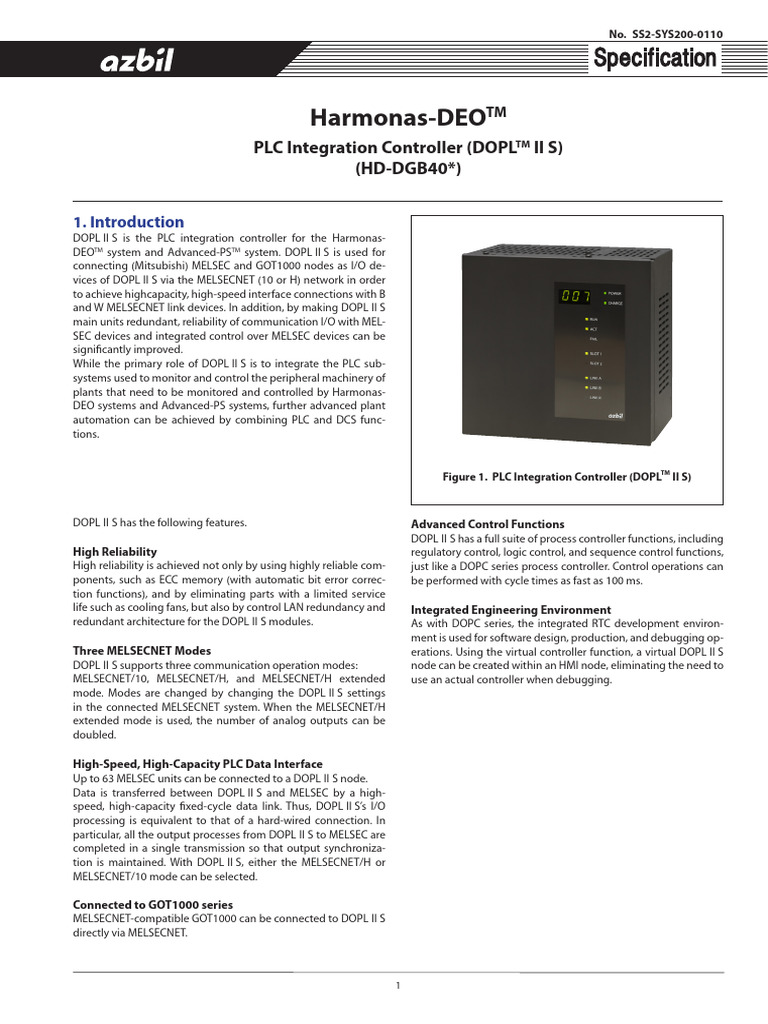 Ss2 Sys200 0110 02 Pdf Input Output Programmable Logic Controller