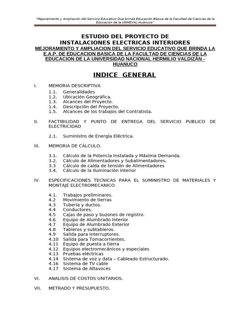 Inst. Elect. EAP EDUC. BASICA UNHEVAL | PDF | Conductor electrico | Corriente eléctrica