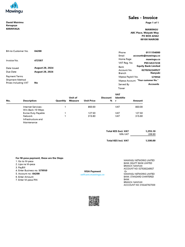 Sales - Invoice: (When Paying Via Cheque Please Allow 3 To 5 Days ...