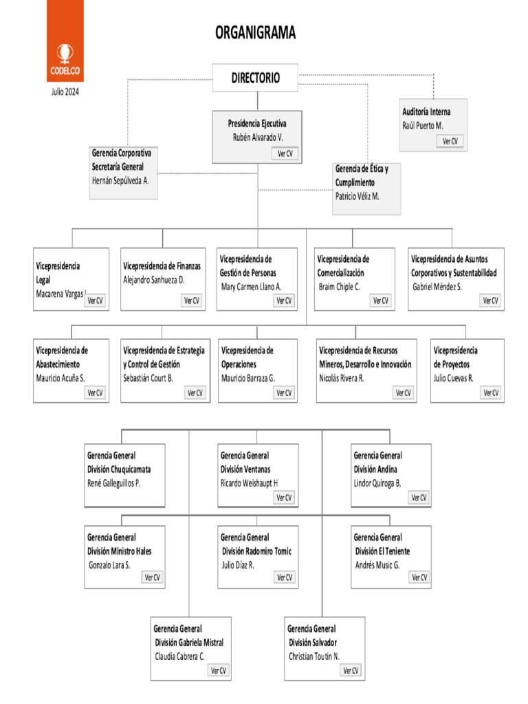 Organigrama Codelco | PDF