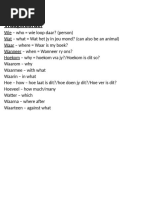 Algemene Vraagwoorde in Afrikaans FAL | PDF