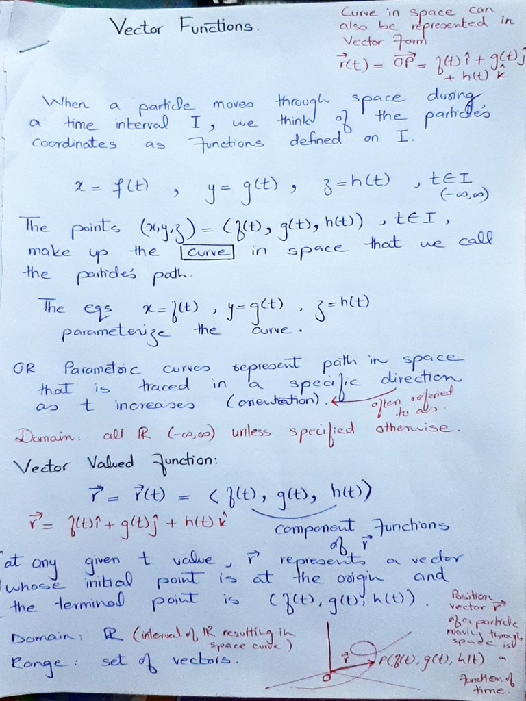 Vector Valued Fuctions | PDF | Mathematical Analysis | Functions And Mappings