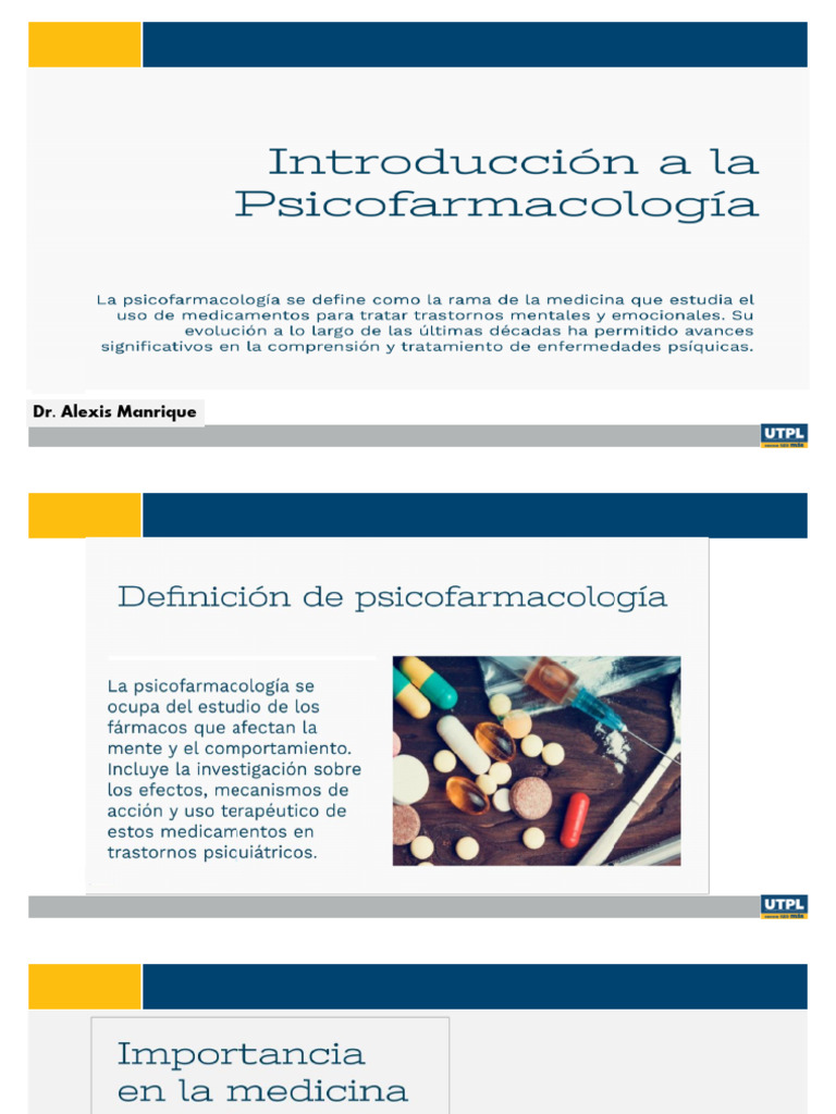 Introduccion A - Psicofarmacologia .Semana1-A | PDF