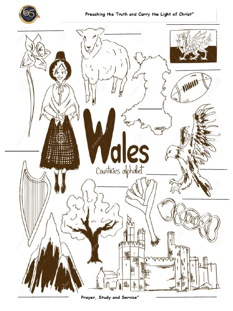 Icons Wales For Colouring | PDF