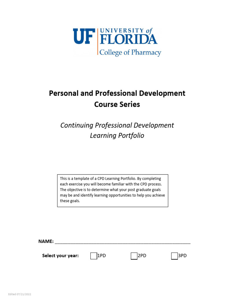 CPD Learning Portfolio | PDF | Professional Development | Mentorship