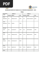 Grade 10 & 11 June Exam Timetable - 2025 | PDF