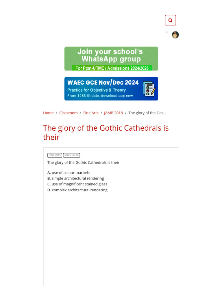 The Glory of The Gothic Cathedrals Is Their - Myschool | PDF | Computing