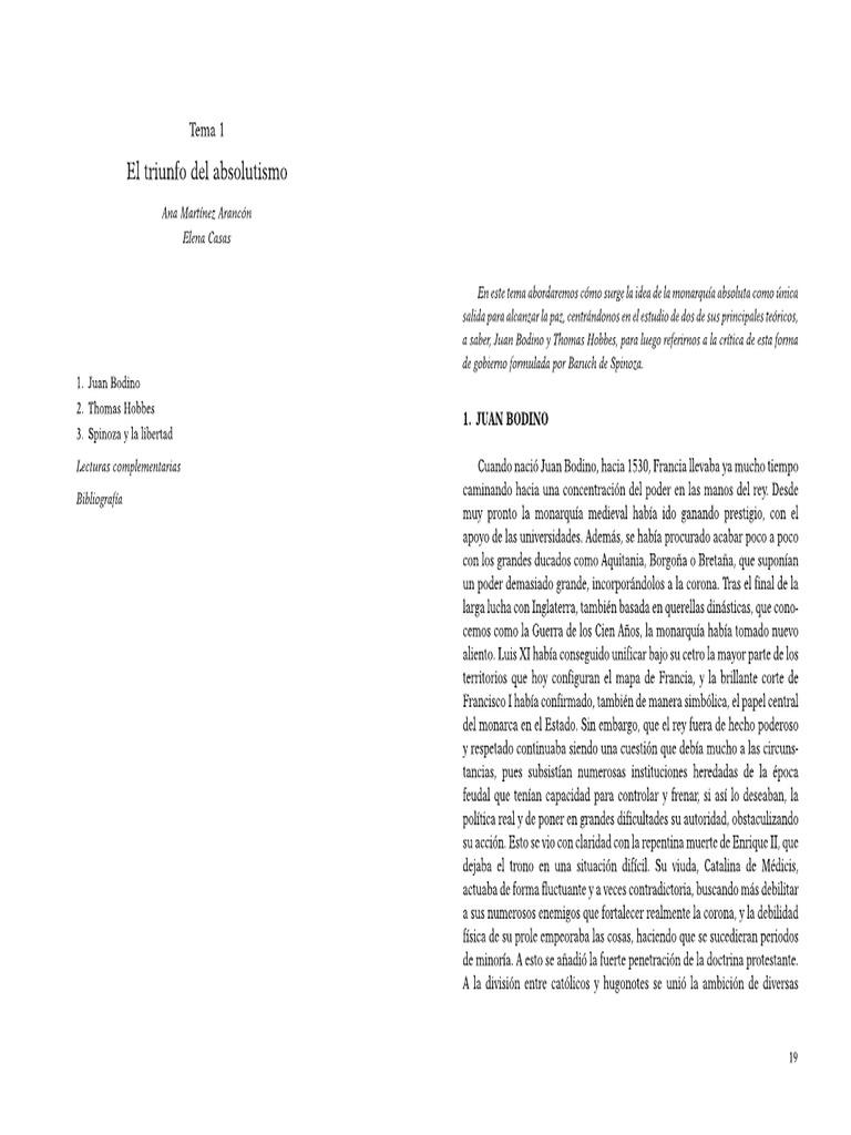 Martinez Arancón, A. y Casas, E. (2014) - El Triunfo Del Absolutismo | PDF