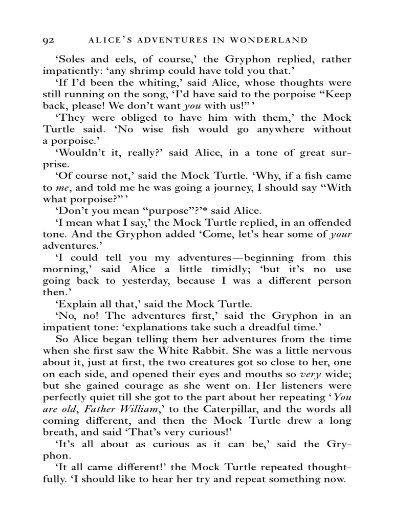 Alice's Curious Adventures | PDF | Poetry