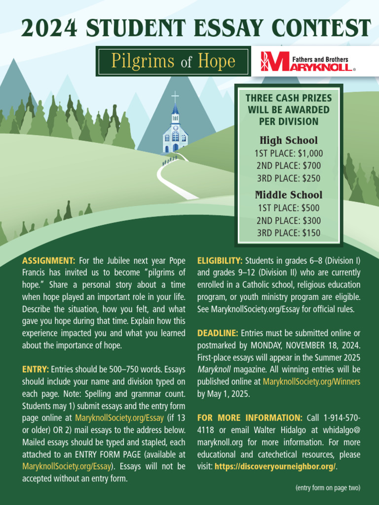 2024-Essay-Contest-Flyer | PDF