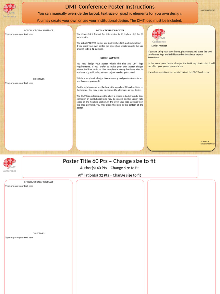 DMT Poster Template | PDF | Logos | Page Layout