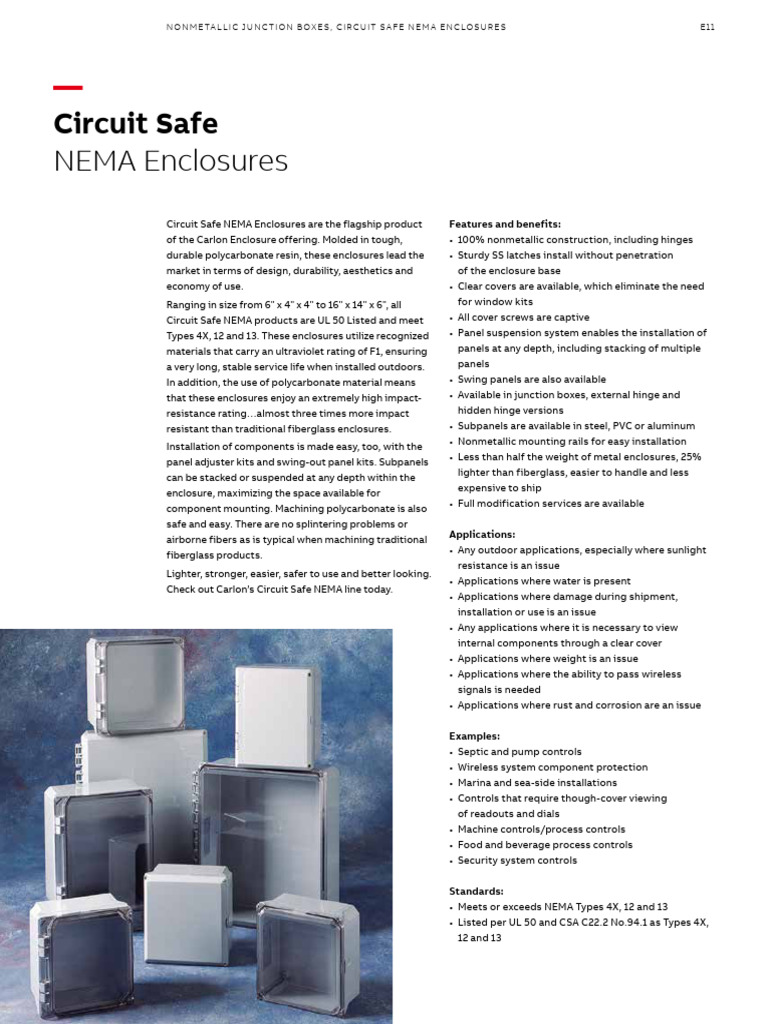 Circuit Safe NEMA Enclosures Overview | PDF | Building Materials ...