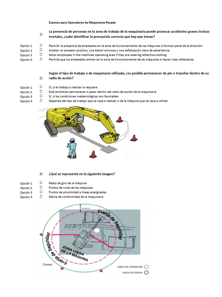 Test Heavy Machinery Operator-VERSION SPAN | PDF