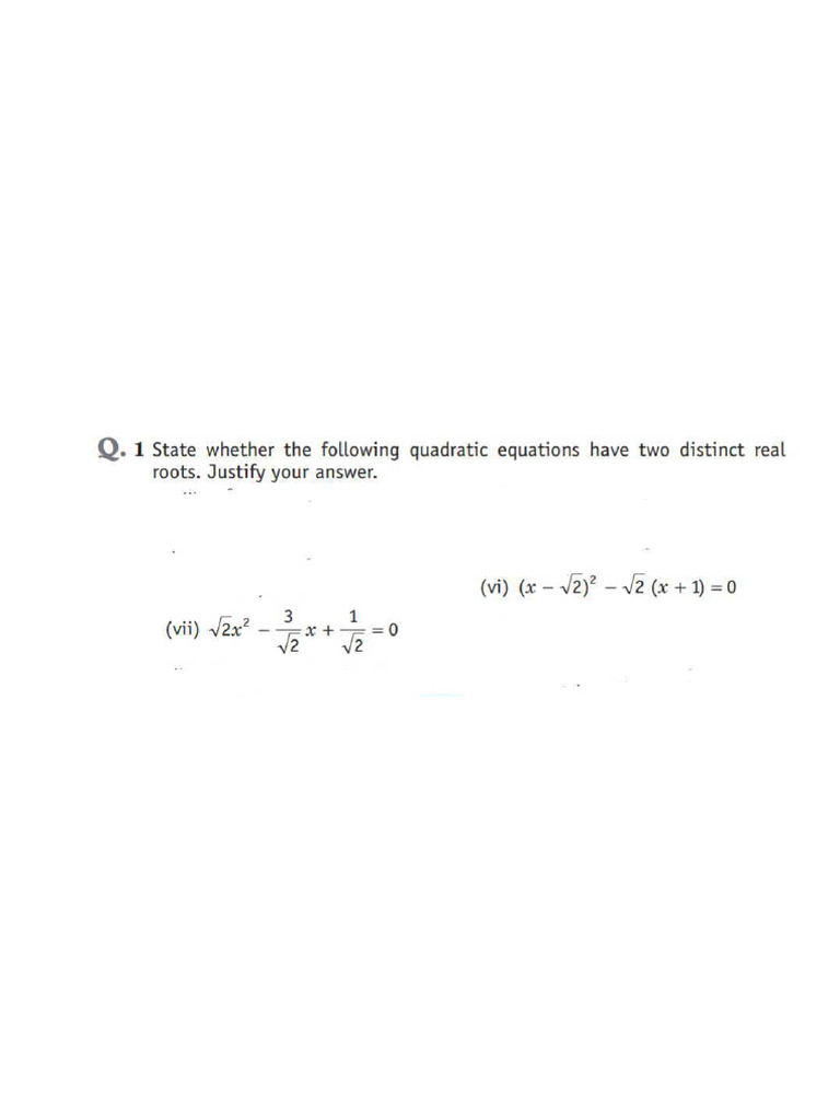 Quadratic Equations Worksheet | PDF