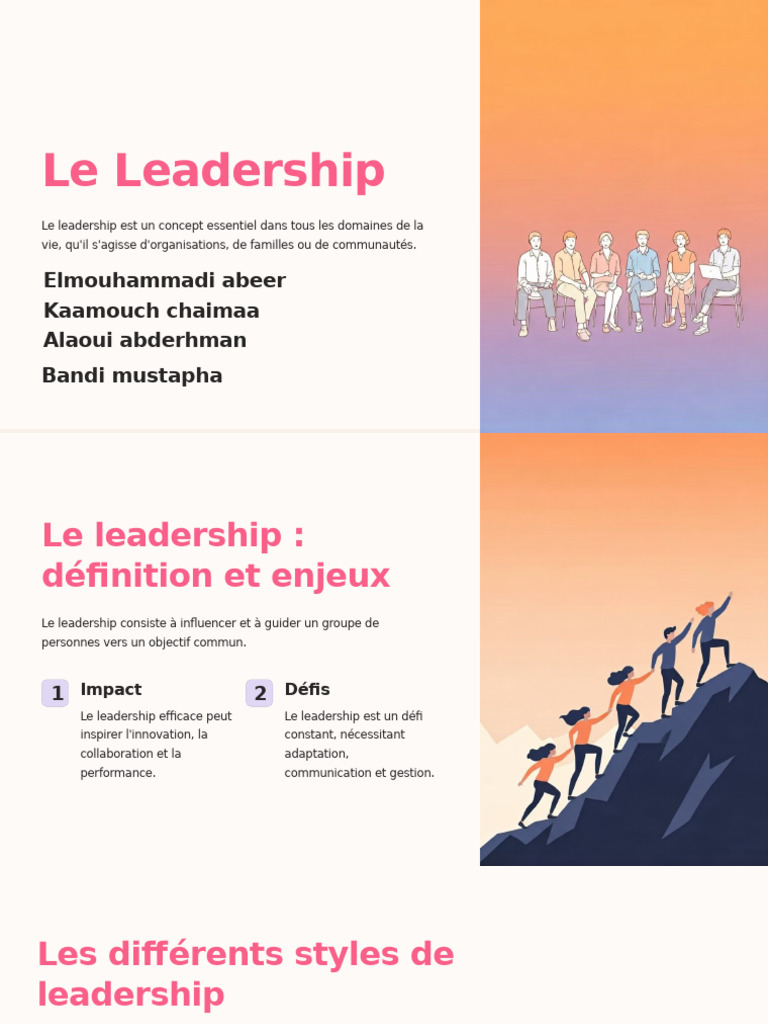 Définition et enjeux du leadership | PDF | Direction | Psychologie sociale