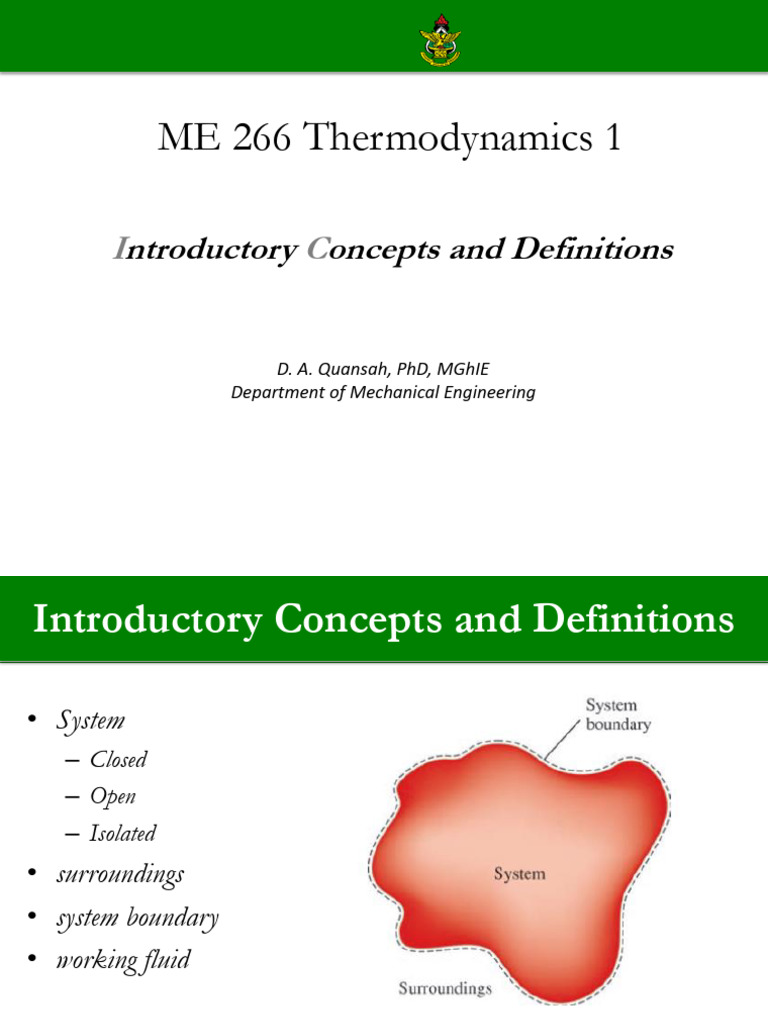 1b. Basic Concepts and definitions KNUST PPT Template | PDF ...