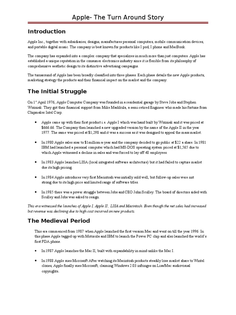 Apple Case Study | PDF | Apple Inc. | Macintosh