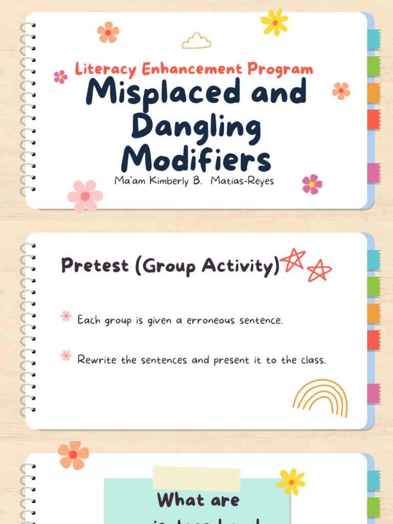 Lep3 Misplaced Dangling Modifiers _20241020_032242_0000 | PDF | Language Mechanics | Linguistics