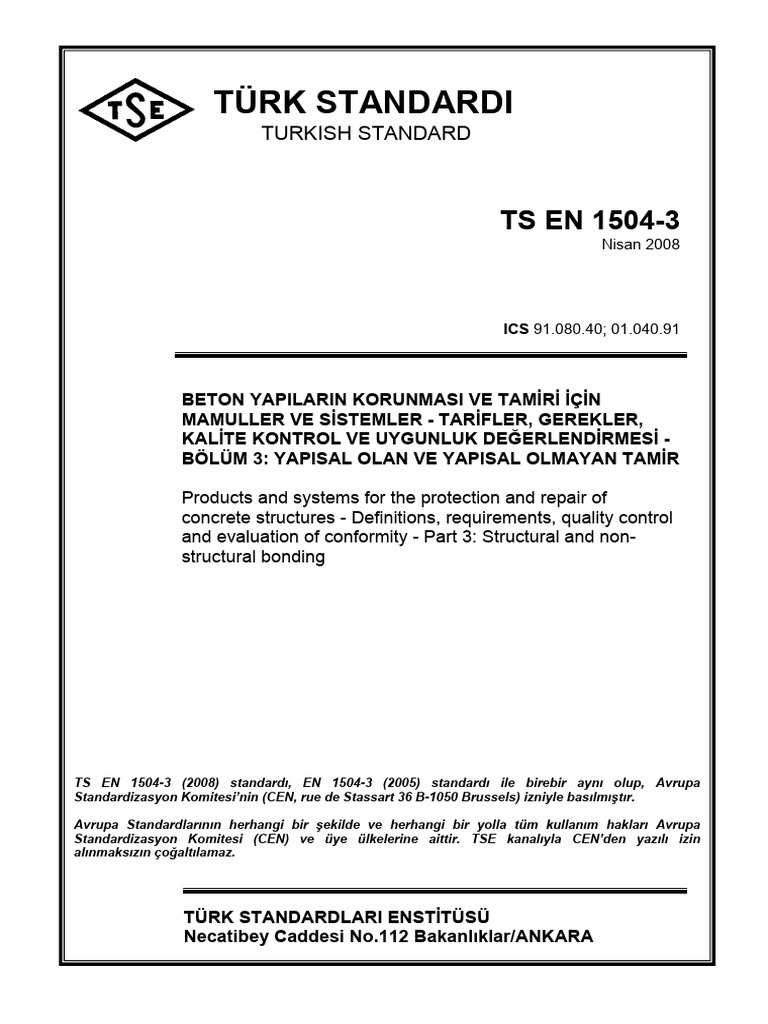 TS en 1504 3 | PDF