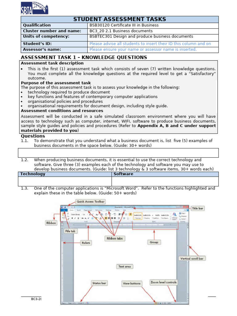 BC3-20 - 2.1 - Student Assessment | PDF | Chair | Marketing