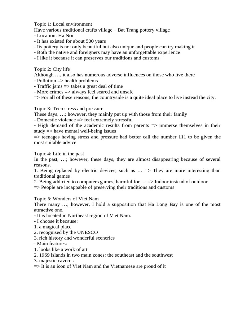 TOPIC SPEAKING | PDF