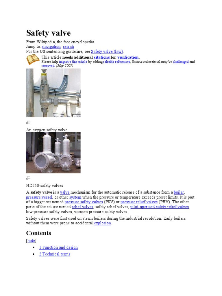 Safety Valve | PDF | Valve | Gas Technologies