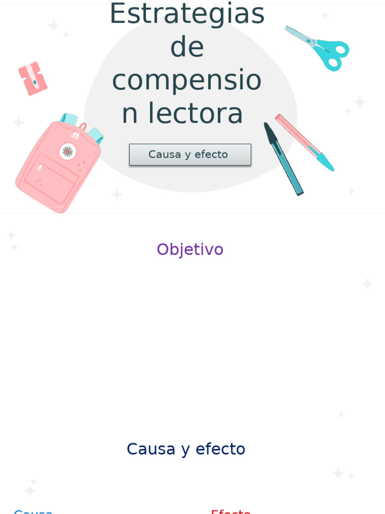 Comprension Lectora Causa y Efecto | PDF
